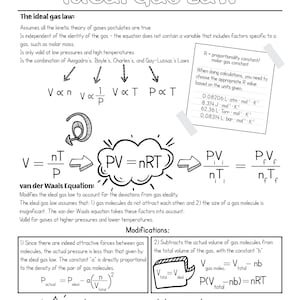Chemistry Ideal Gas Law Notes and Activity Packet - Etsy