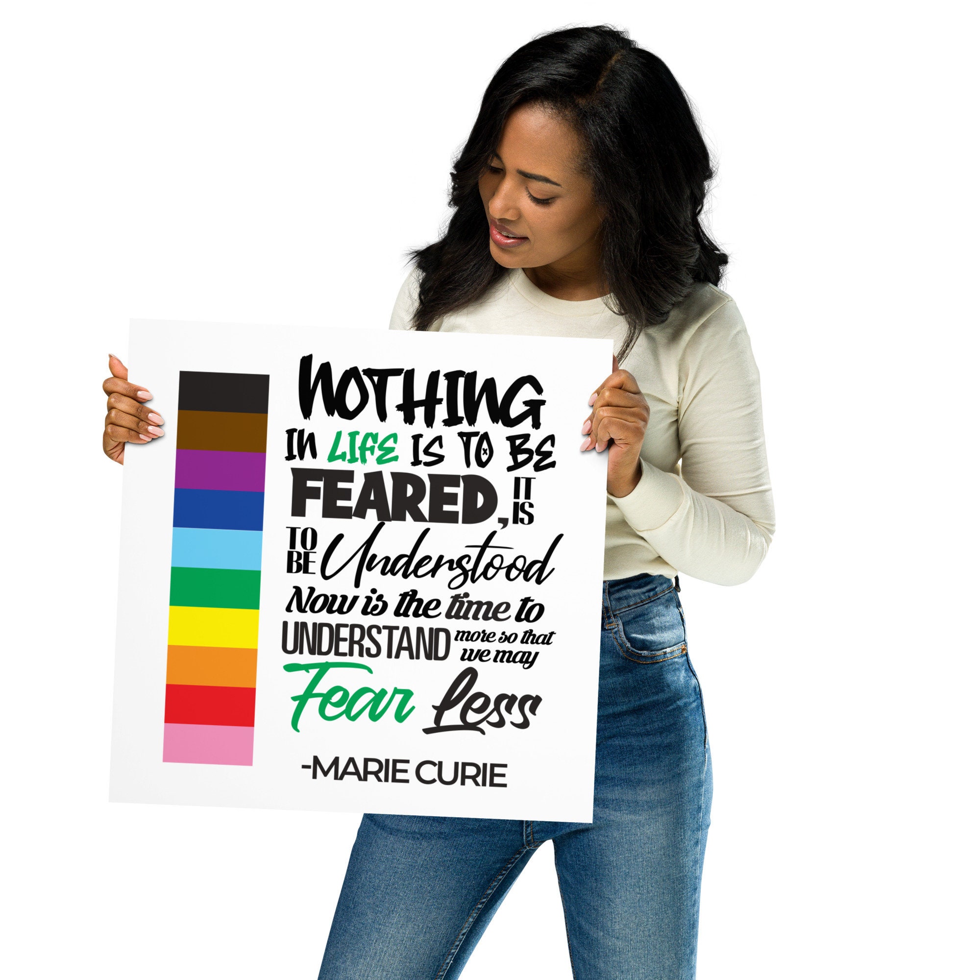 Marie Curie Quote LGBTQIA2S Science Poster - Etsy