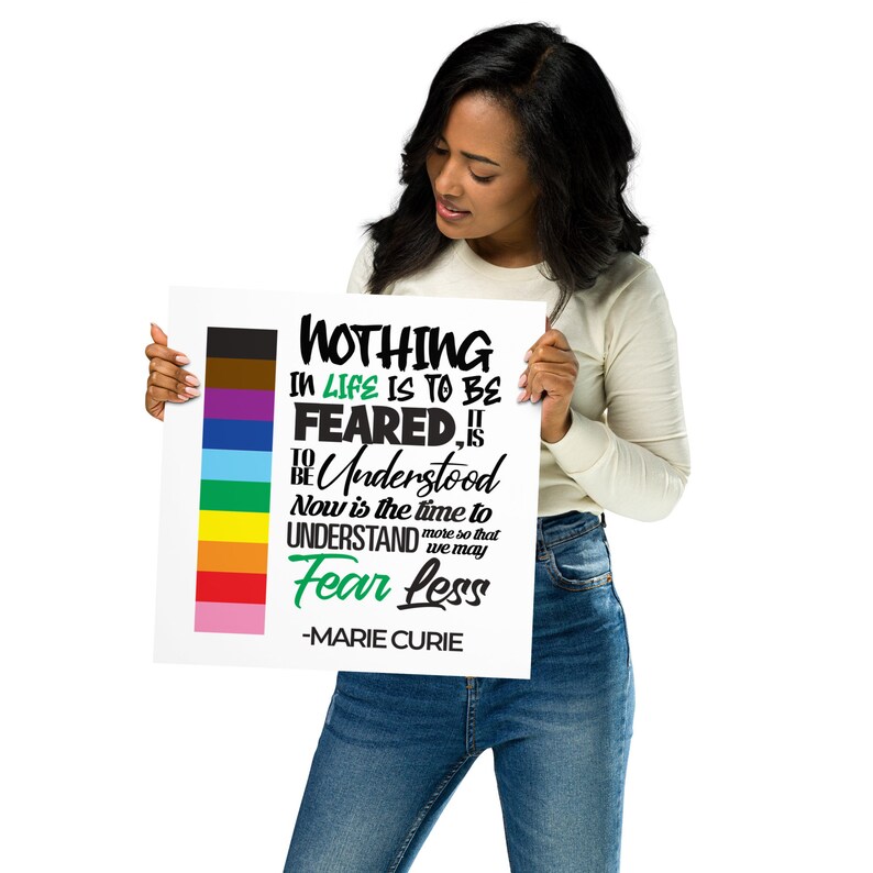 Marie Curie Quote LGBTQIA2S Science Poster - Etsy