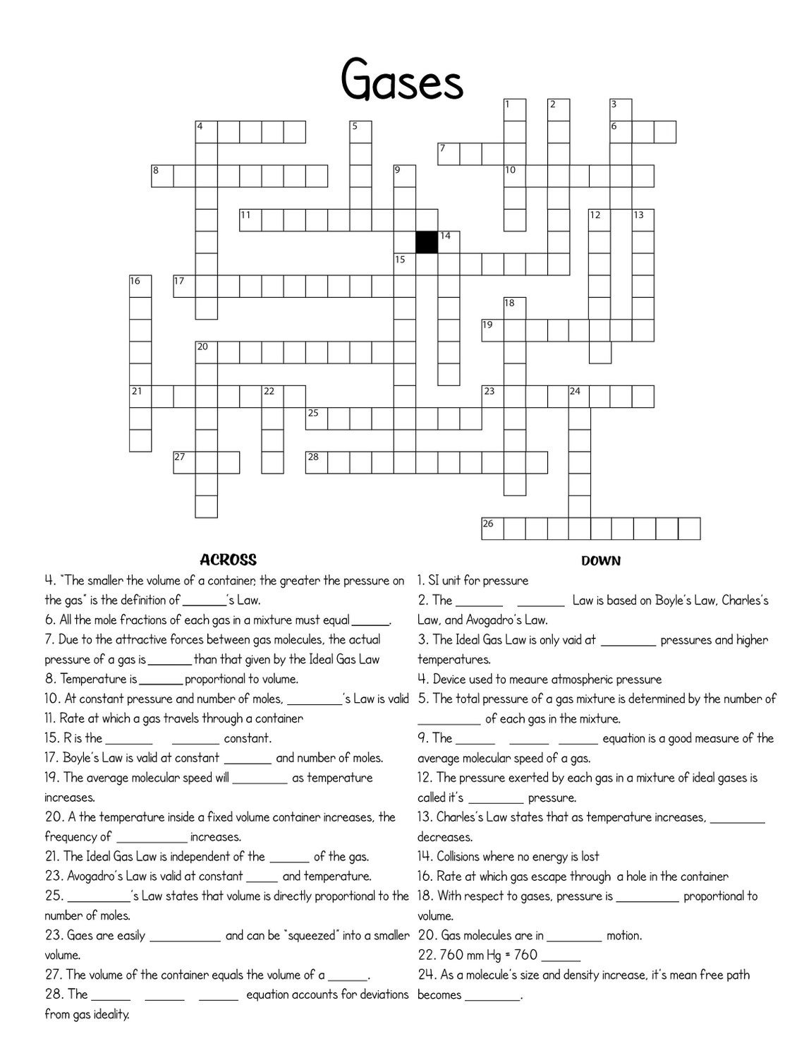 Chemistry Ideal Gas Law Notes and Activity Packet - Etsy