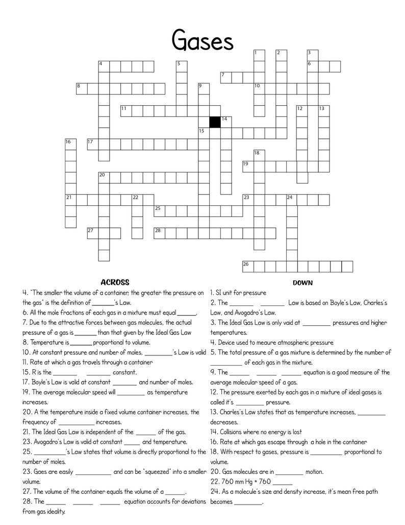 Chemistry Ideal Gas Law Notes and Activity Packet - Etsy