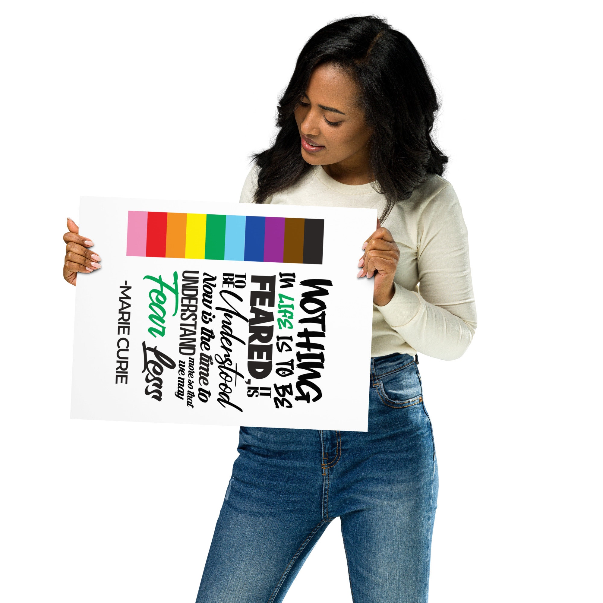 Marie Curie Quote LGBTQIA2S Science Poster - Etsy