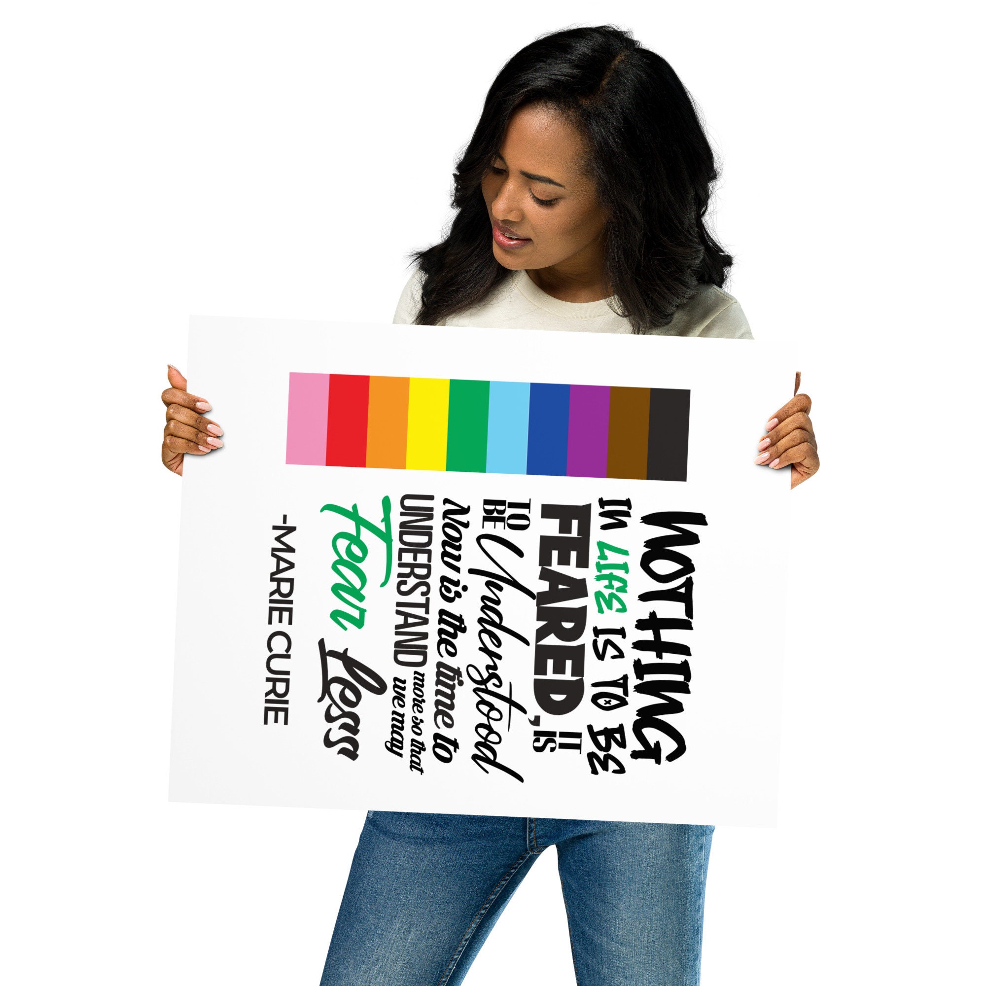 Marie Curie Quote LGBTQIA2S Science Poster - Etsy