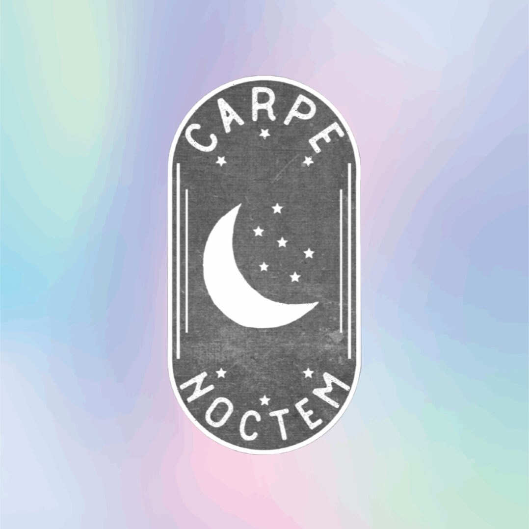 Carpe Noctem Sticker for Laptop, Water Bottle, Journal, Car - Etsy
