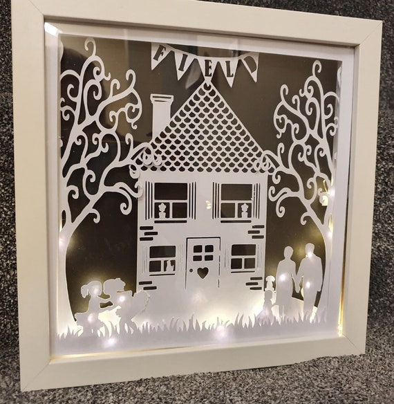New Home Lit Shadow Box - Etsy UK