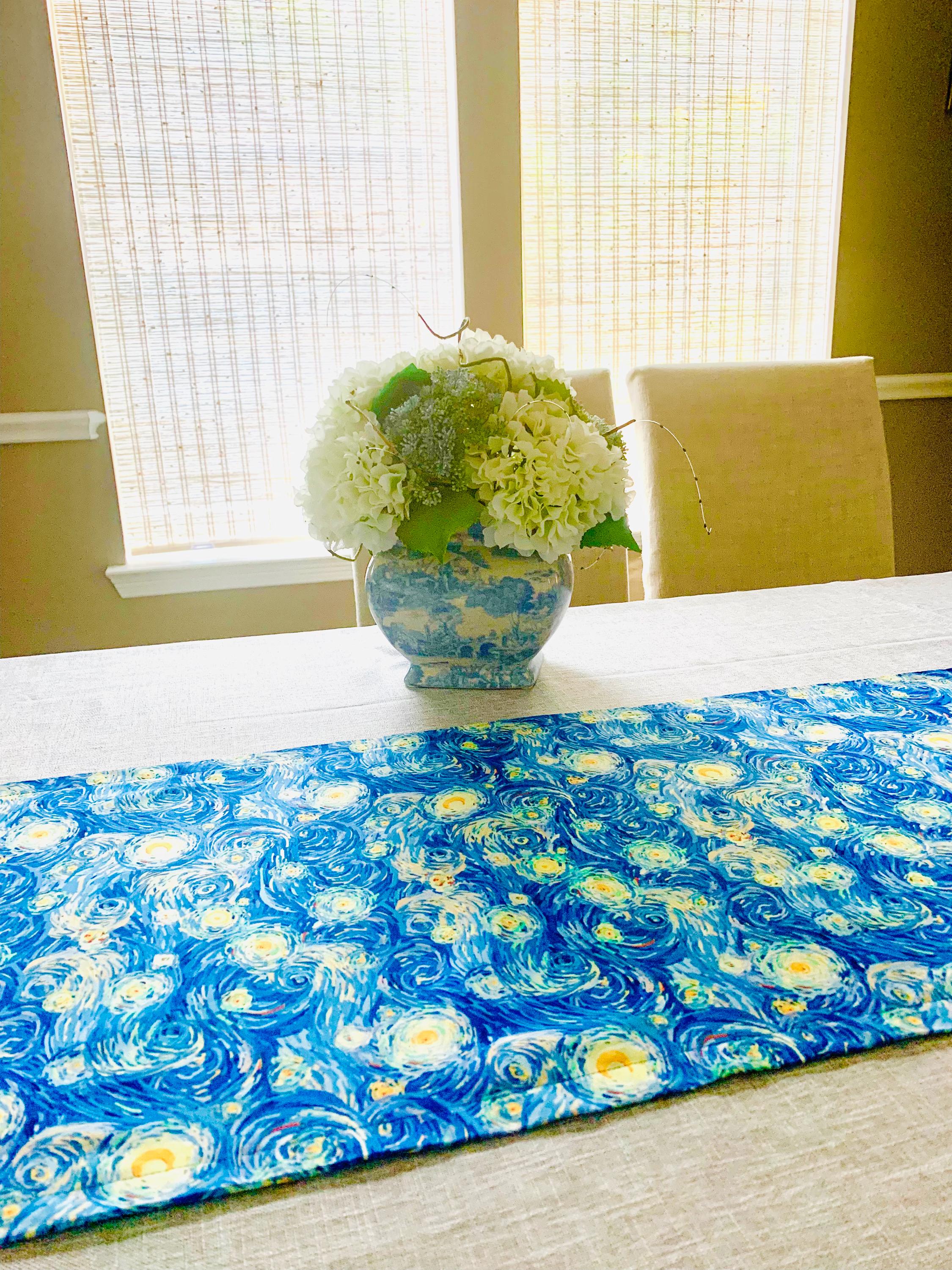 Van Gogh Starry Night-inspired Table Runner Centerpiece Home Decor ...