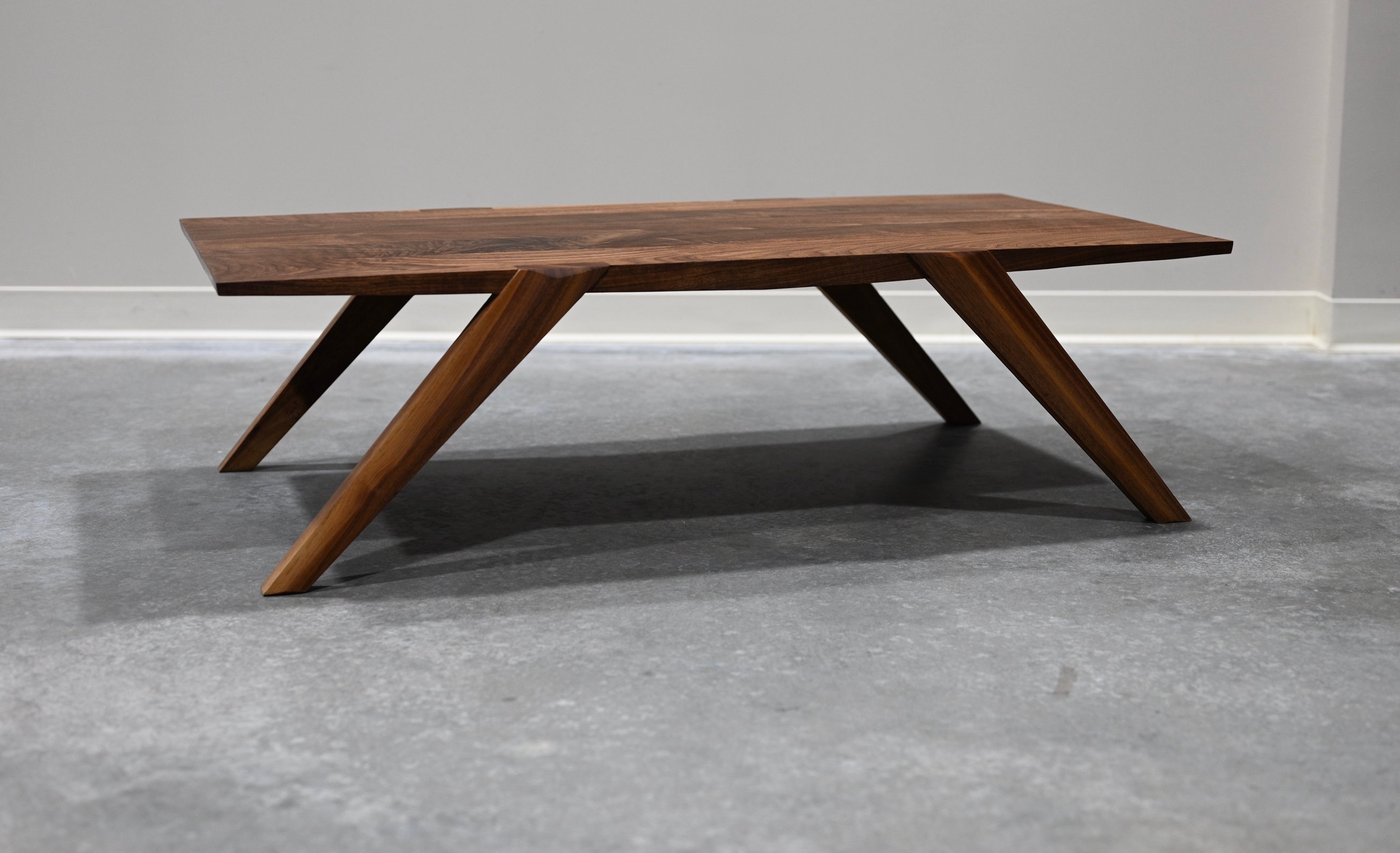 Mid Century Modern Coffee Table, Solid Walnut, Wood Coffee Table ...