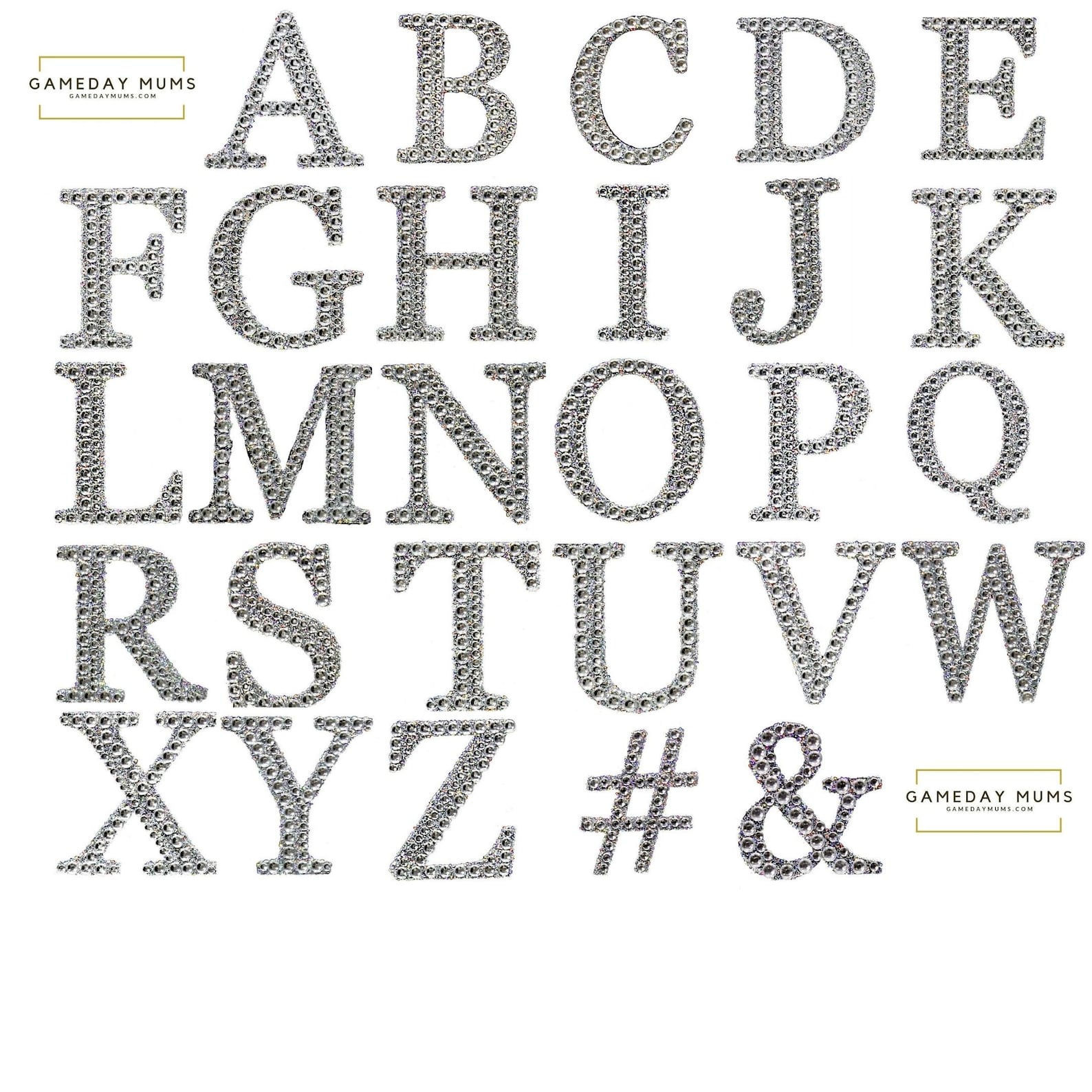 Self-adhesive 2" Rhinestone Alphabet Stickers - Lg Letters - Homecoming ...