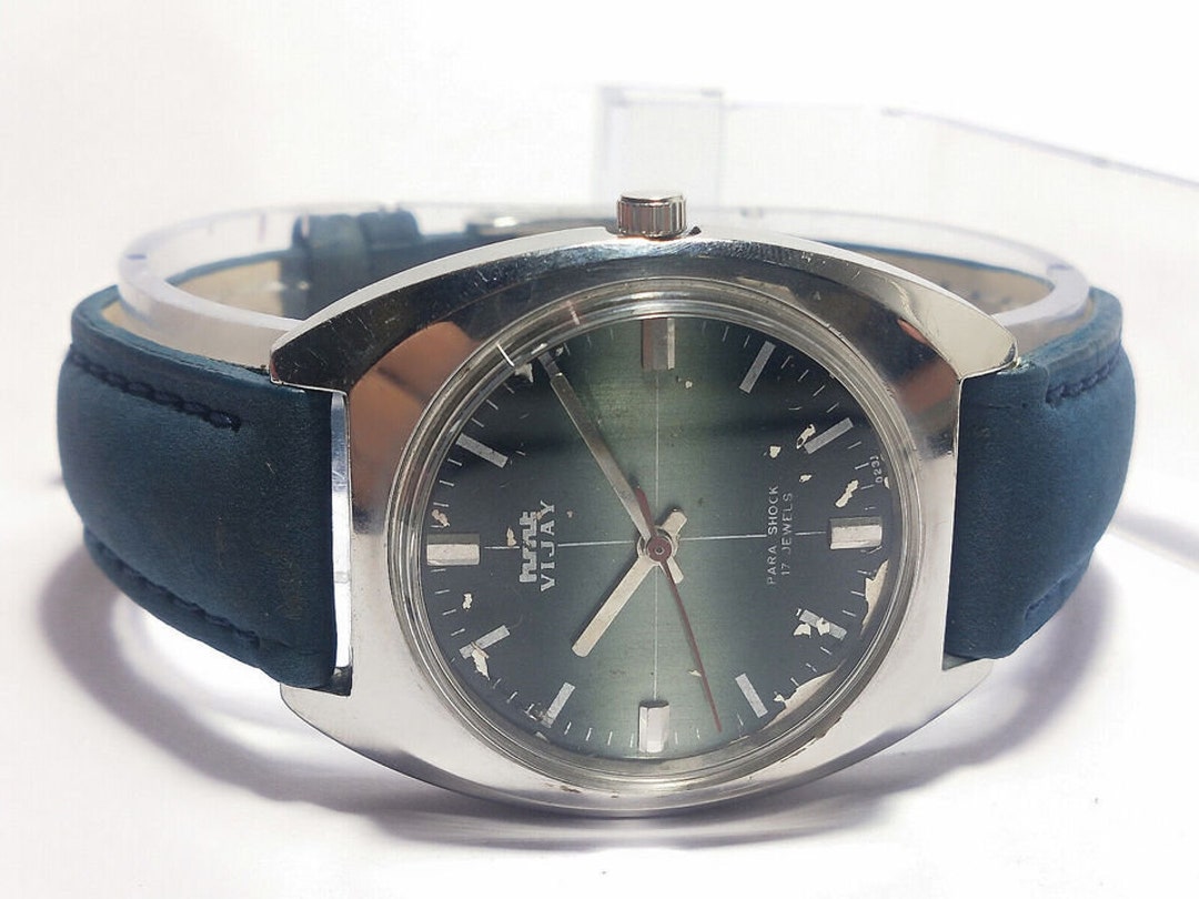 Vintage Hmt Vijay Mechanical Hand Winding Movement Dial Wrist Watch ...