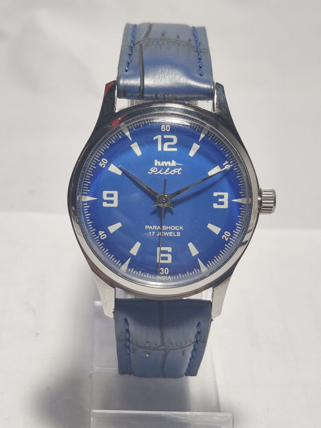 Vintage Hmt Pilot Mechanical Hand Winding Movement Dial Wrist Watch ...