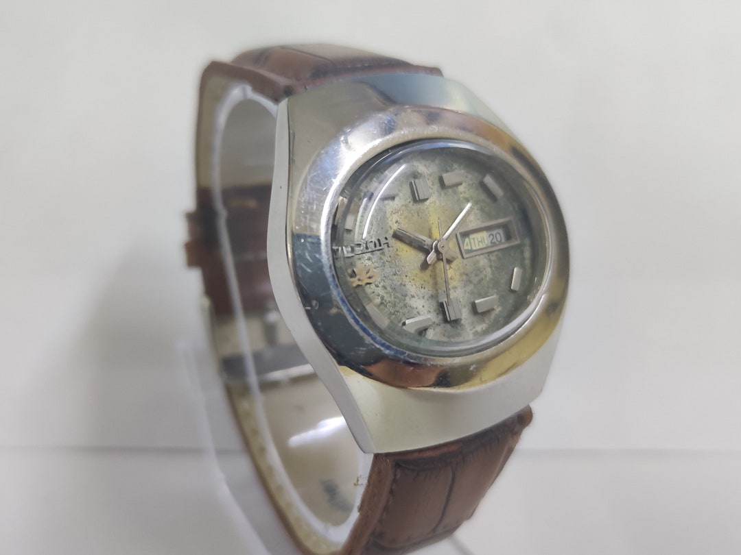 Vintage Ricoh Automatic Movement Day Date Dial Mens Wrist Watch B44 - Etsy