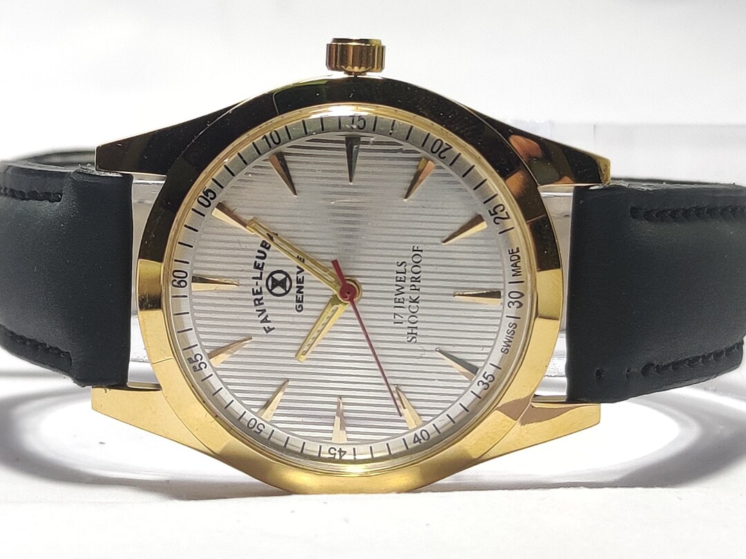 Vintage Favre Leuba Mechanical Hand Winding ST96 Movement Dial Wrist ...