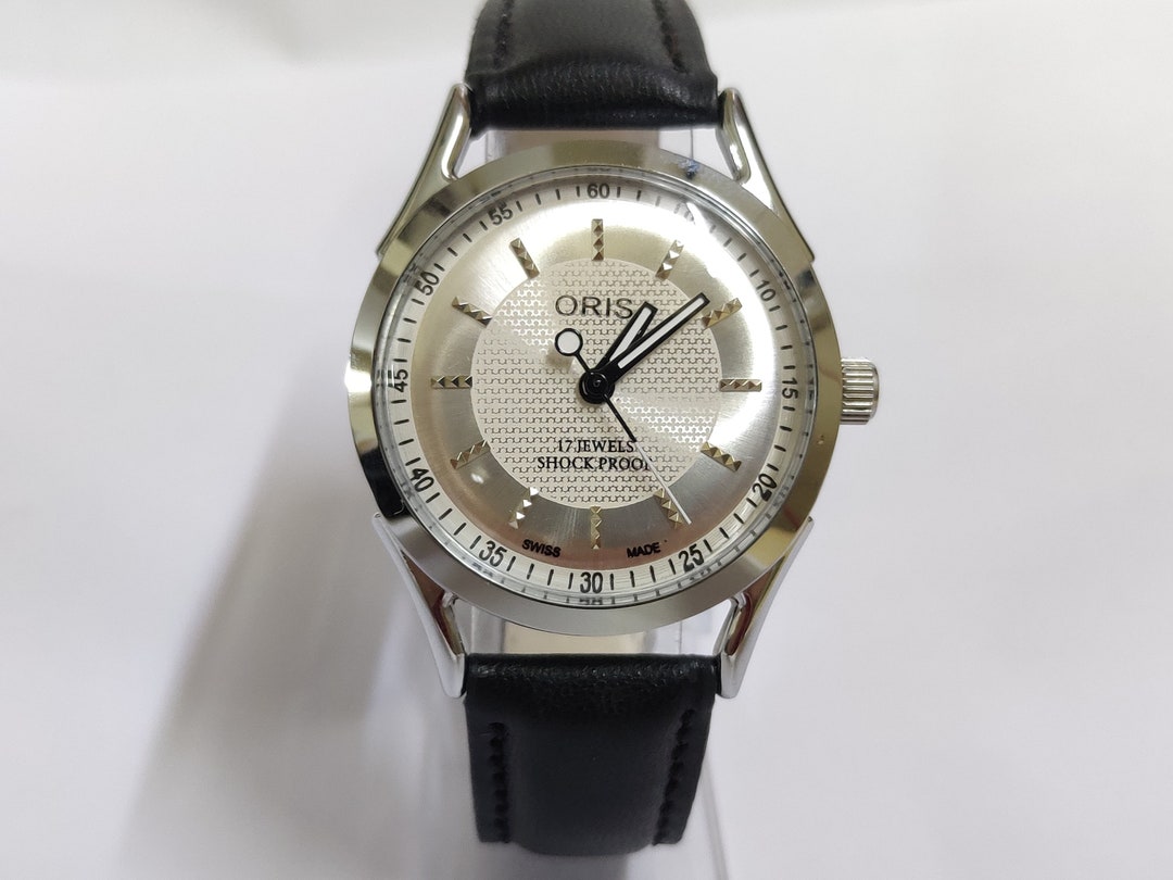 Vintage Oris Hand Winding Movement Mechanical Analog Dial Wrist Watch ...
