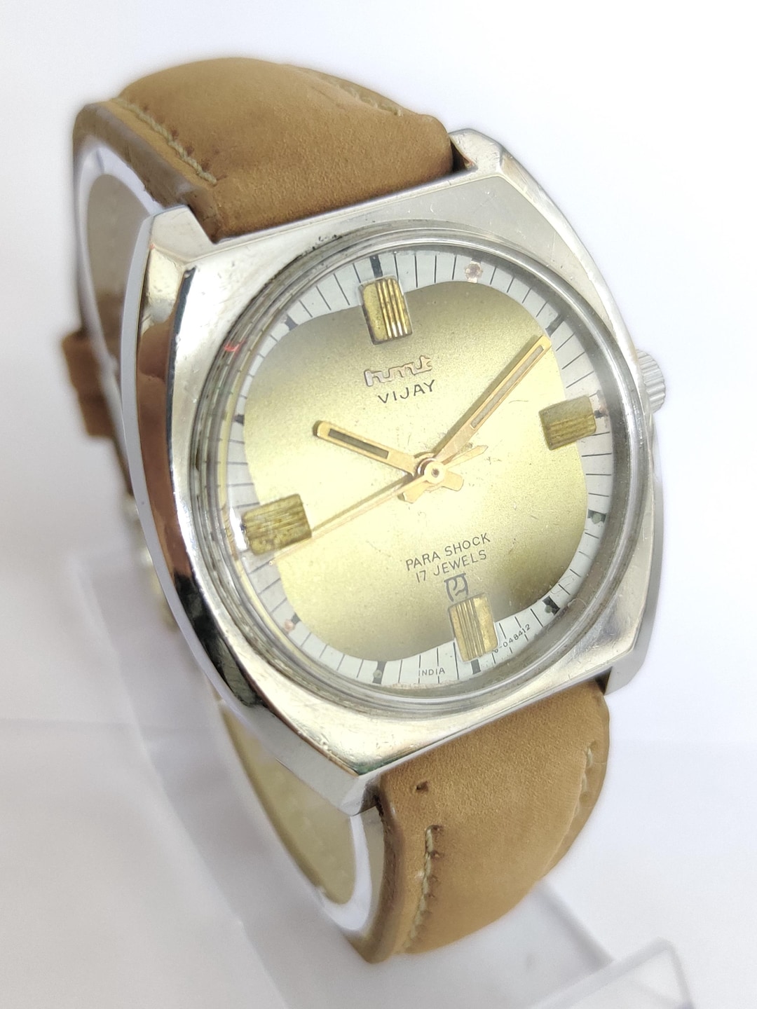 Vintage Hmt Vijay Hand Winding Movement Analog Dial Wrist Watch for Men ...