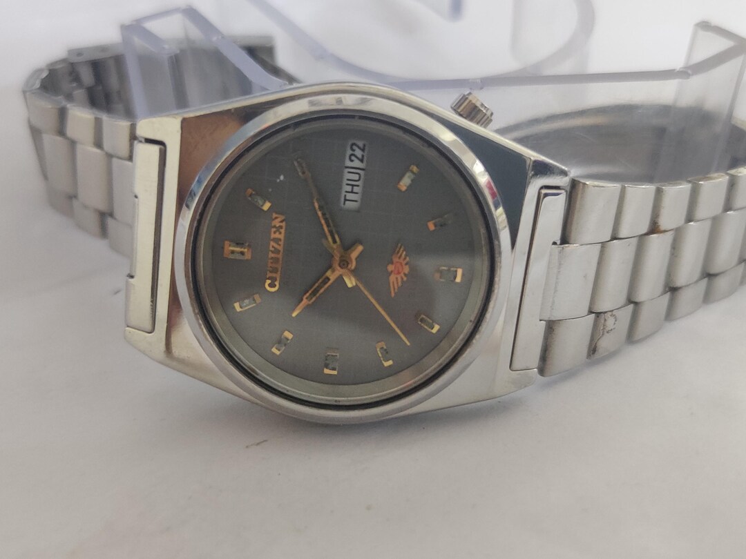 Vintage Citizen Automatic Movement Date Day Dial Wrist Watch for Men E5 ...
