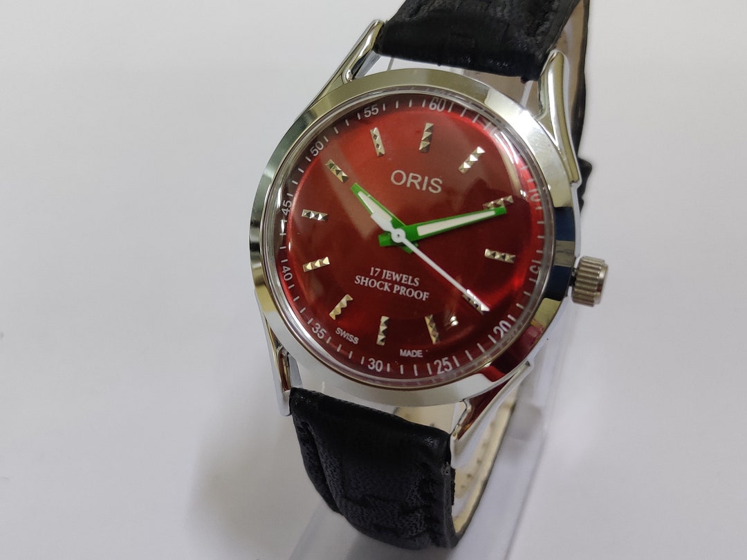 Vintage Oris Hand Winding Movement Analog Dial Wrist Watch for Mens B7 ...