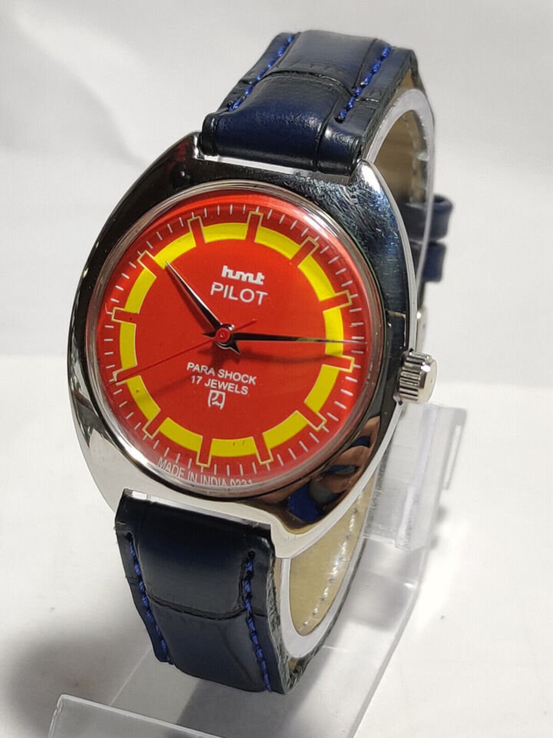 Vintage Hmt Pilot Mechanical Hand Winding Movement Dial Wrist Watch ...