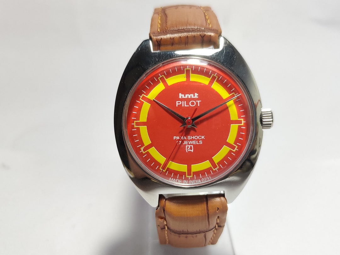Vintage Hmt Pilot Mechanical Hand Winding Movement Dial Wrist Watch F29 ...