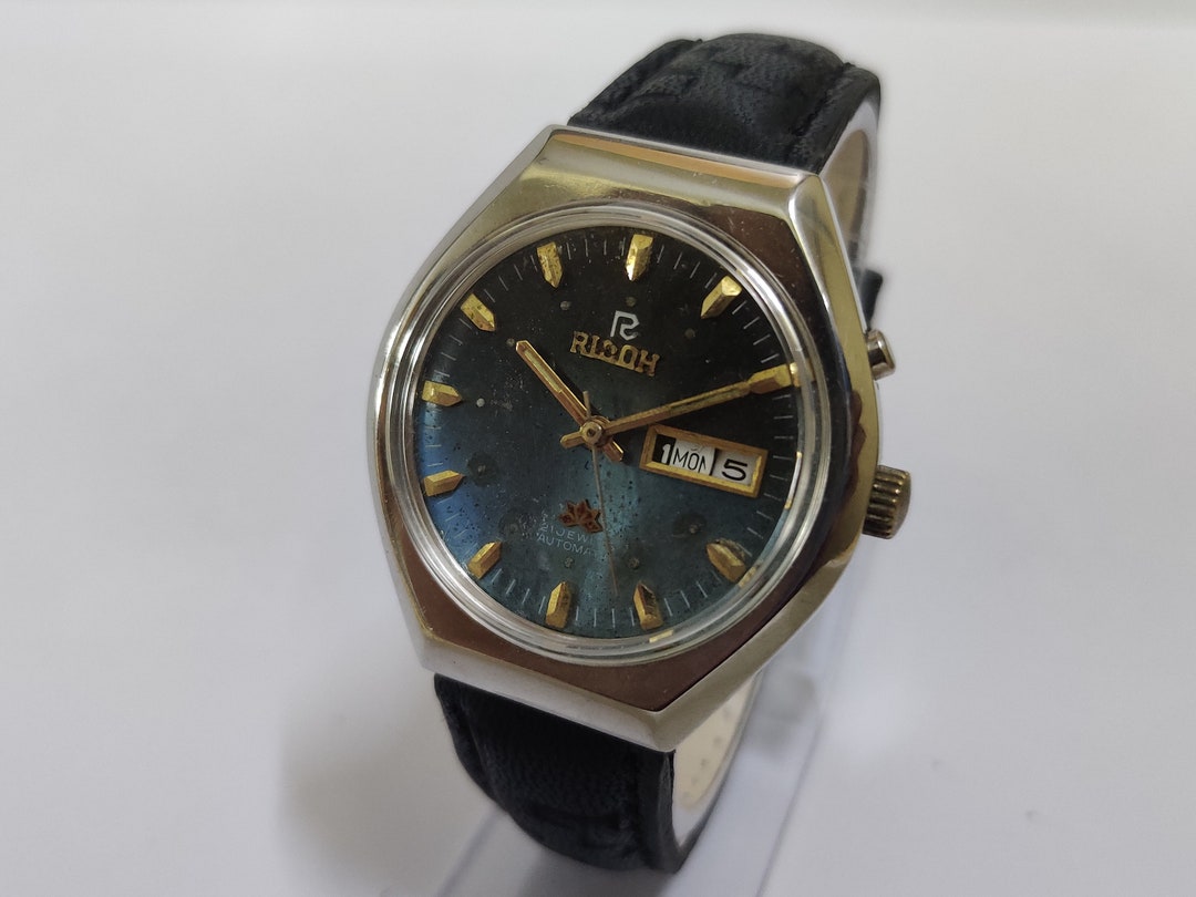 Vintage Ricoh Automatic Movement Day Date Dial Mens Wrist Watch B14 - Etsy