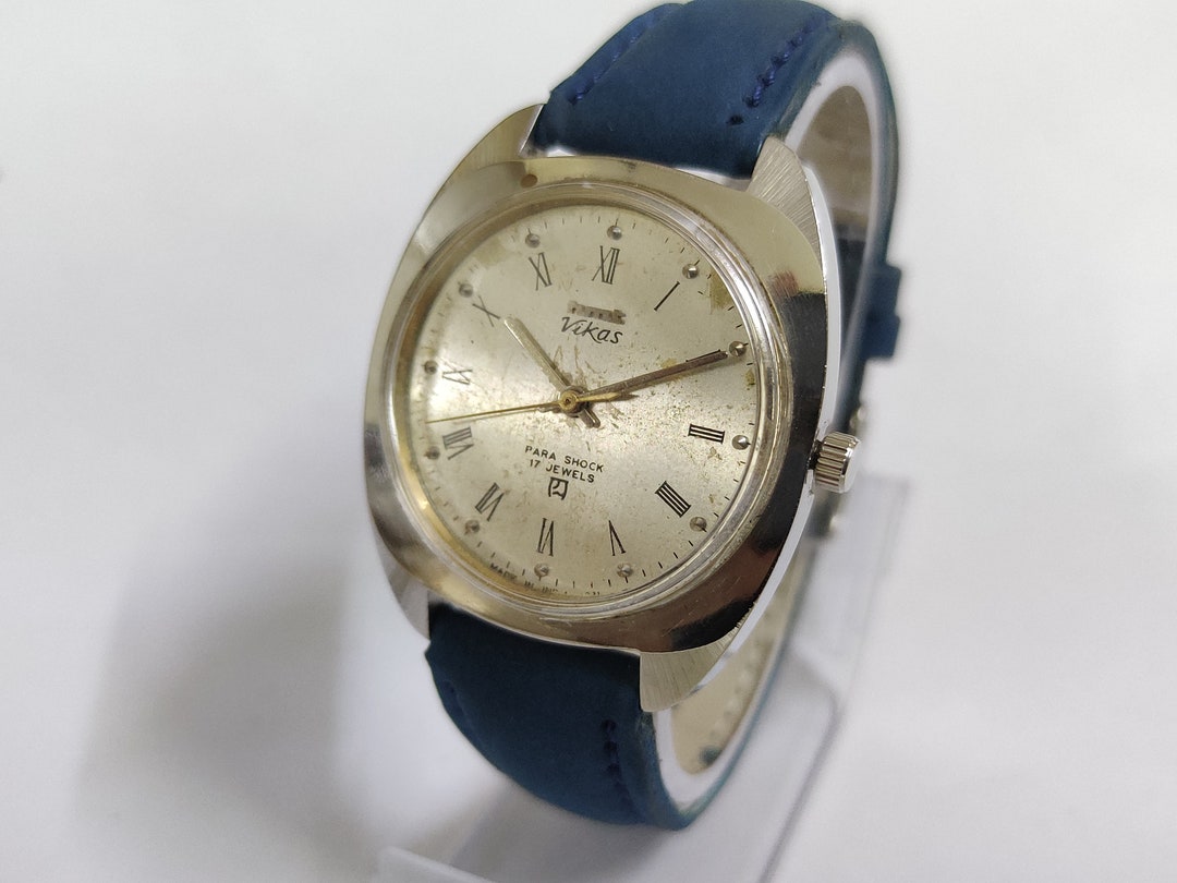 Vintage Hmt Vikas Mechanical Hand Winding Movement Dial Wrist Watch A1 ...