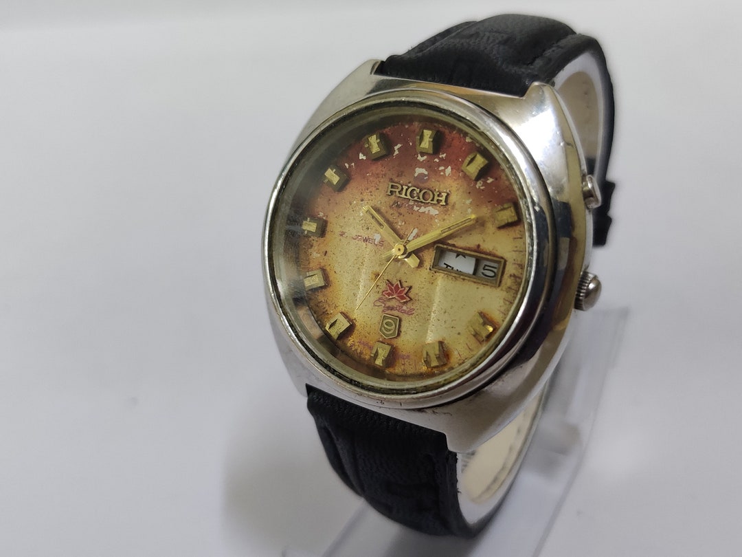 Vintage Ricoh Automatic Movement Day Date Dial Mens Wrist Watch C5 - Etsy