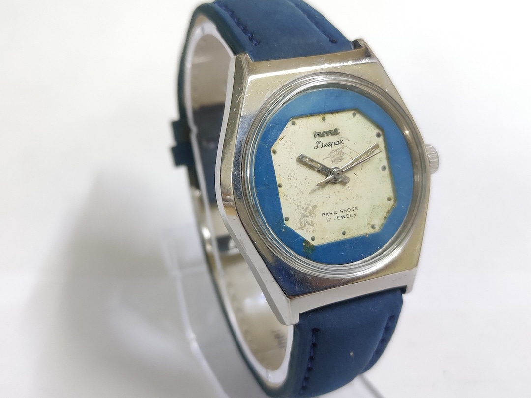 Vintage HMT Deepak Mechanical Hand Winding Movement Dial Wrist Watch ...