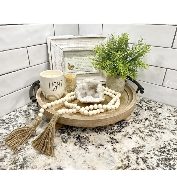 Rustic Wood Tray With Handles - Etsy