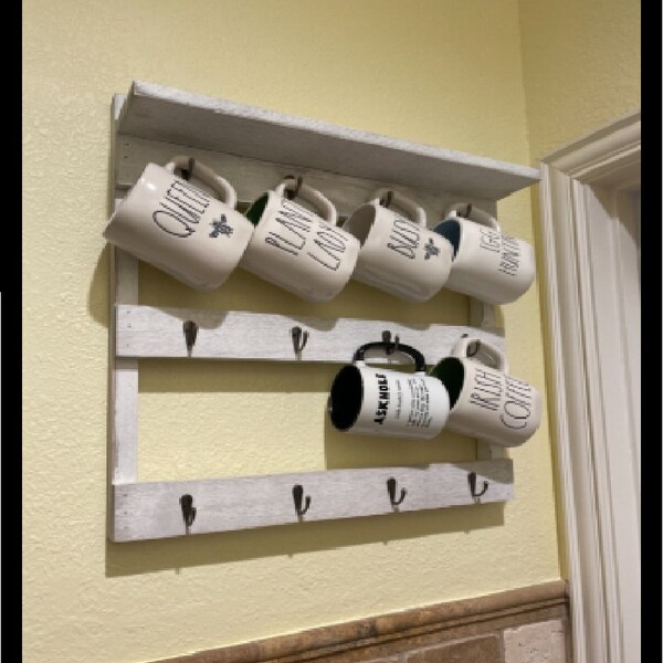 Wooden Mug Rack - Etsy