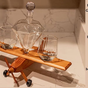 Decanter Set With Aviation Glasses Stand Liquor Decanting - Etsy