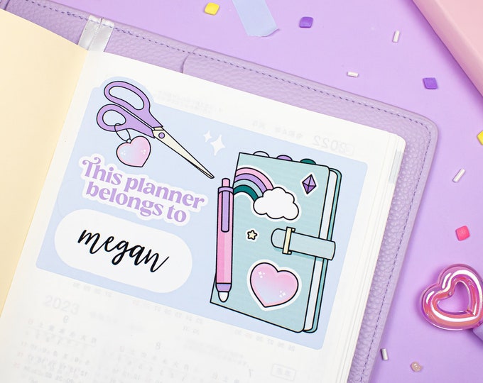 Custom Planner Label This Planner Belongs To, Full Page Sticker Planner ...