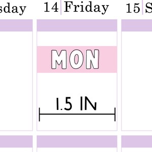 Rainbow Days of the Week Date Covers for Vertical Planners, Functional ...