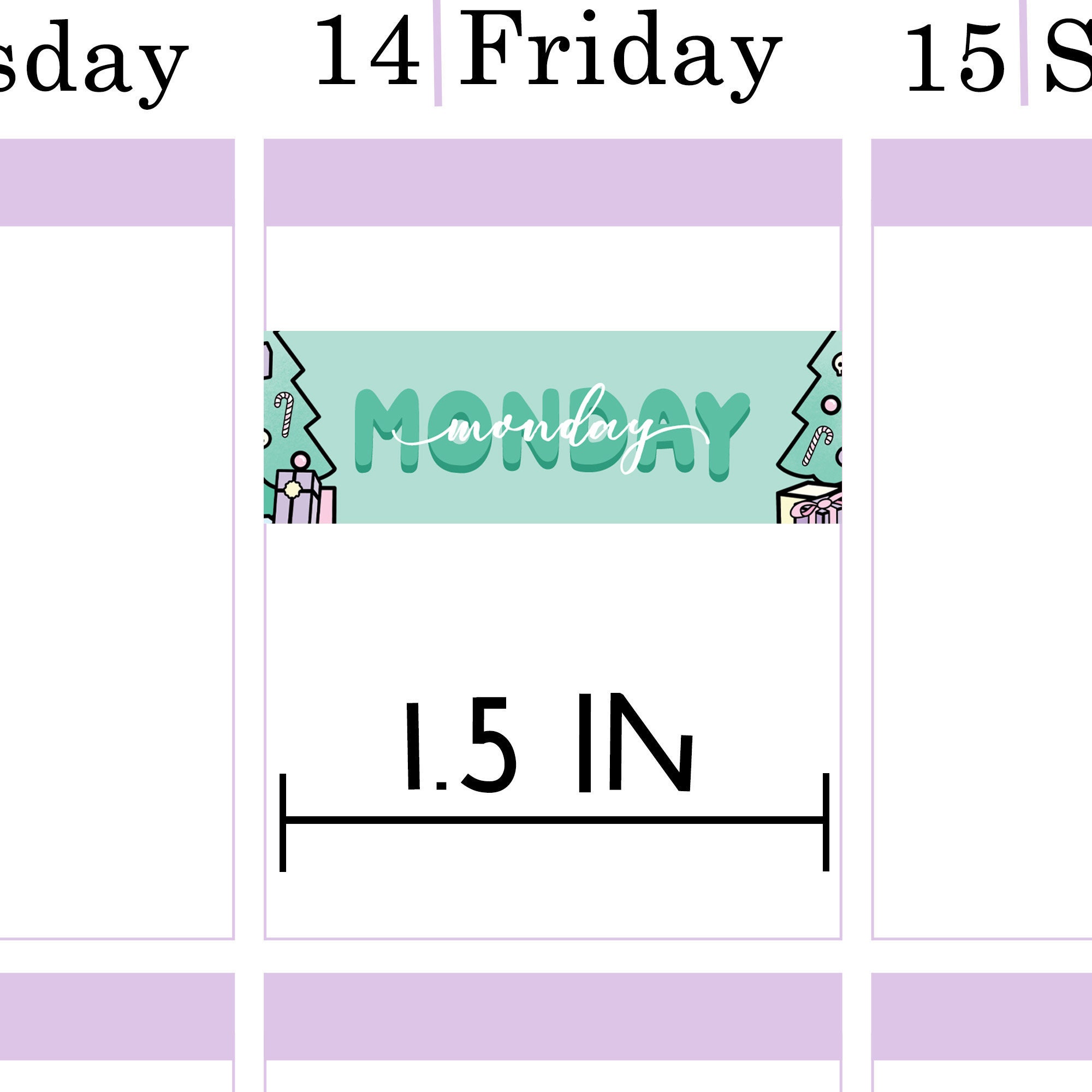Days of the Week Date Covers for Vertical Planners 1.5 IN - Etsy