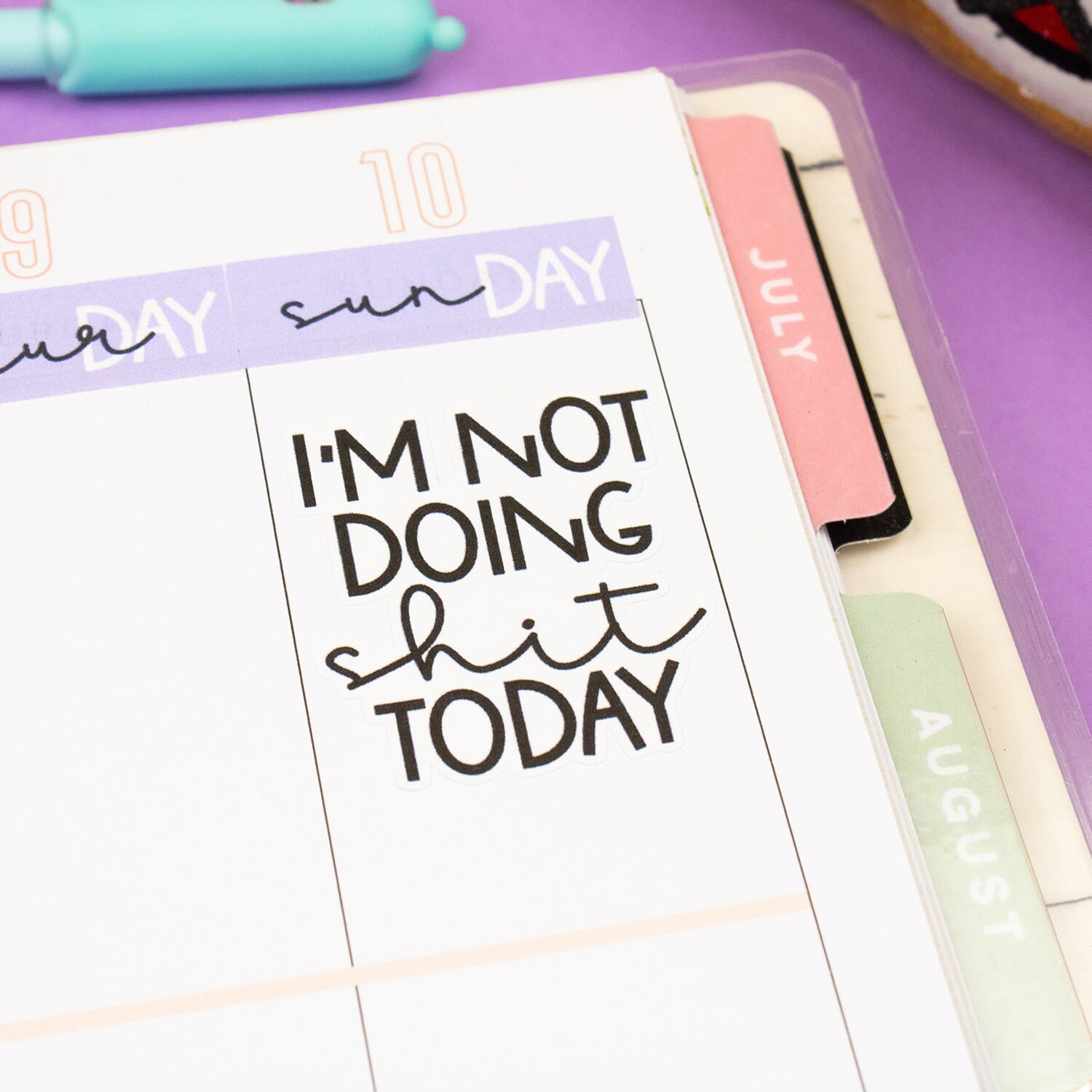 MATURE Full Box Script Planner Stickers for Vertical Planners | Etsy