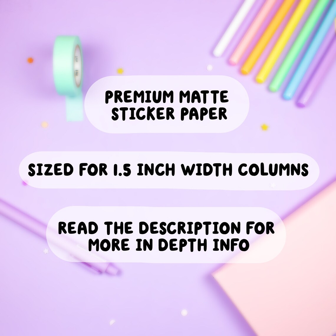 Night Shift Script Planner Stickers, 1.5IN Width Functional Stickers ...