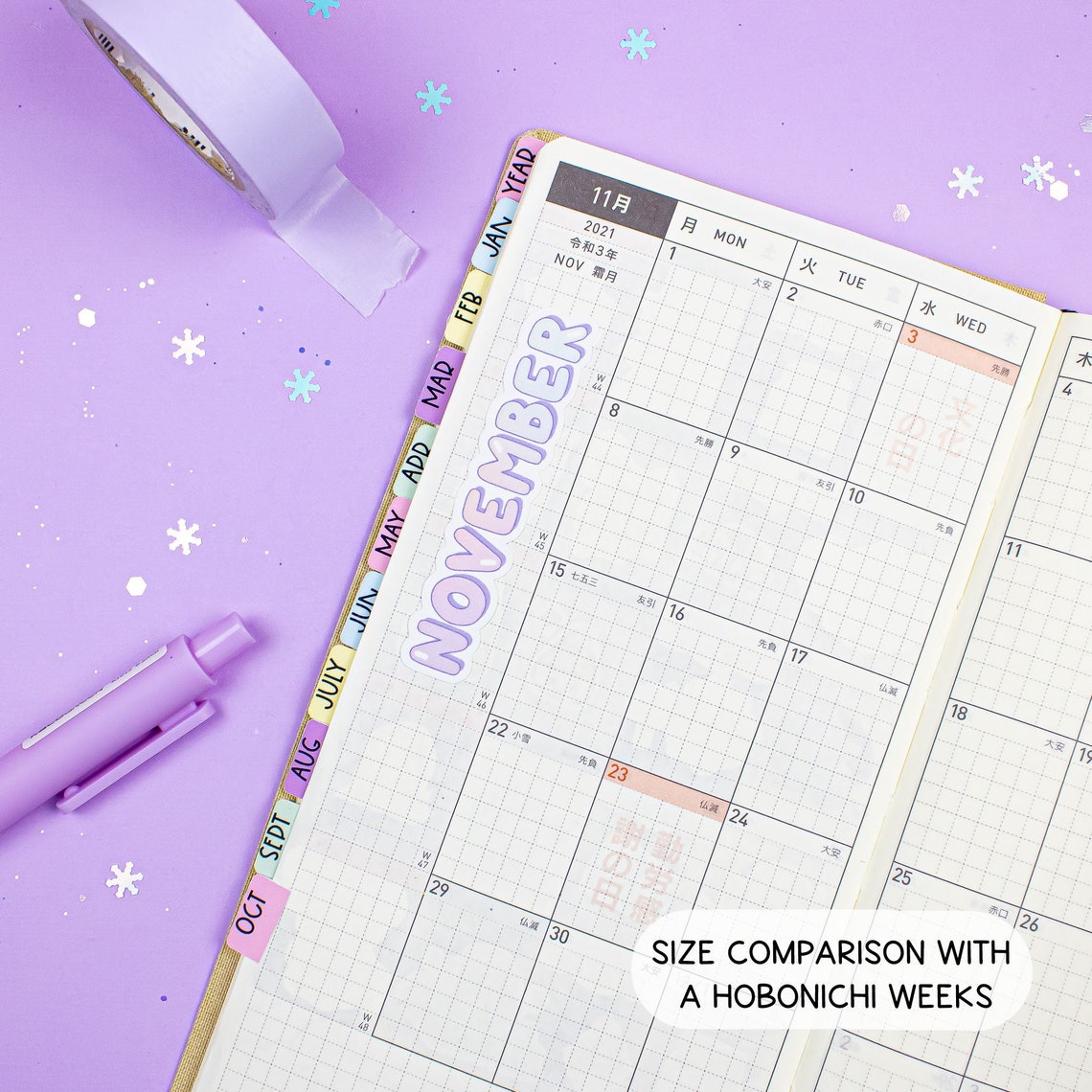 Months of the Year Cute Pastel Bubble Letters Functional - Etsy