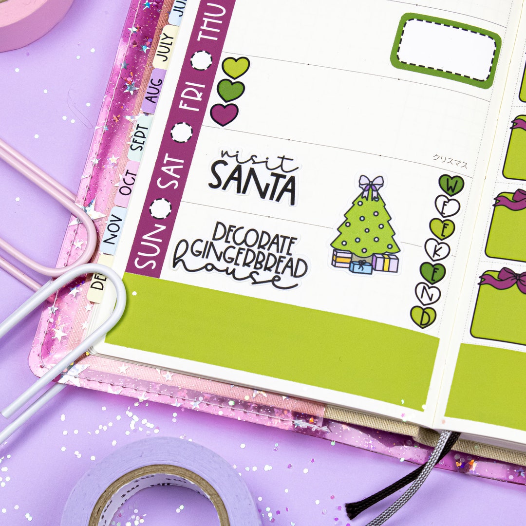 Christmas Bucket List Script Planner Stickers - Etsy