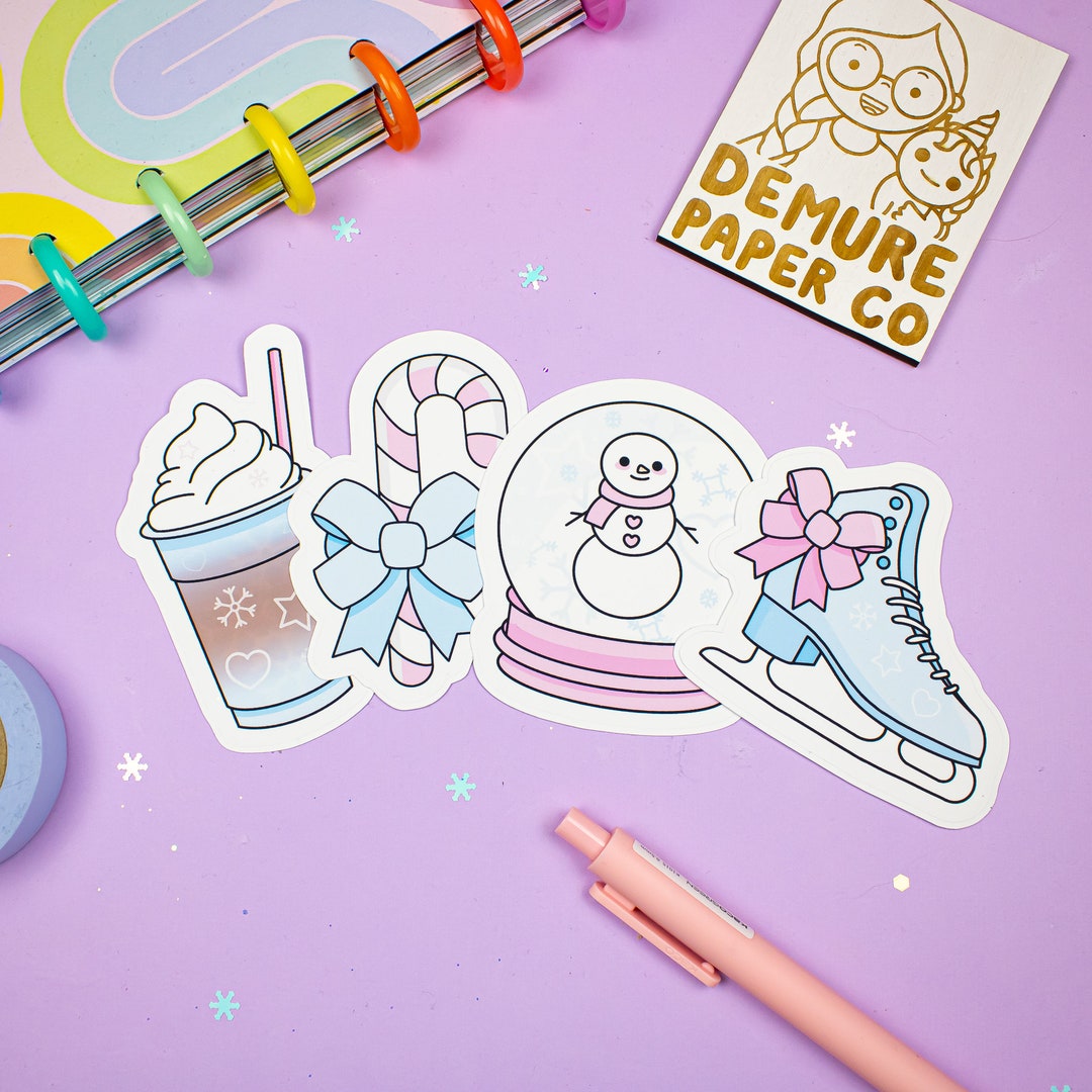 Planner Die Cut Pack Winter, Cardstock or Vinyl Stickers / Scrapbooking ...