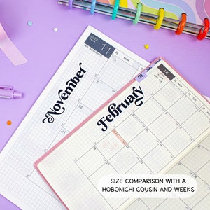Months of the Year Script Stickers, Large Letters Functional Planner ...