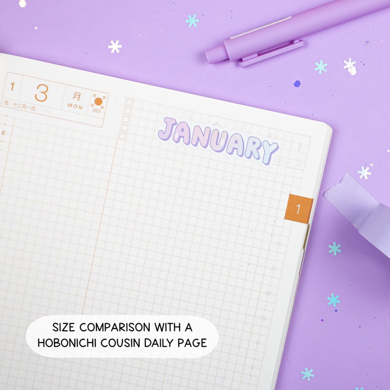 Months of the Year Cute Pastel Bubble Letters Functional - Etsy