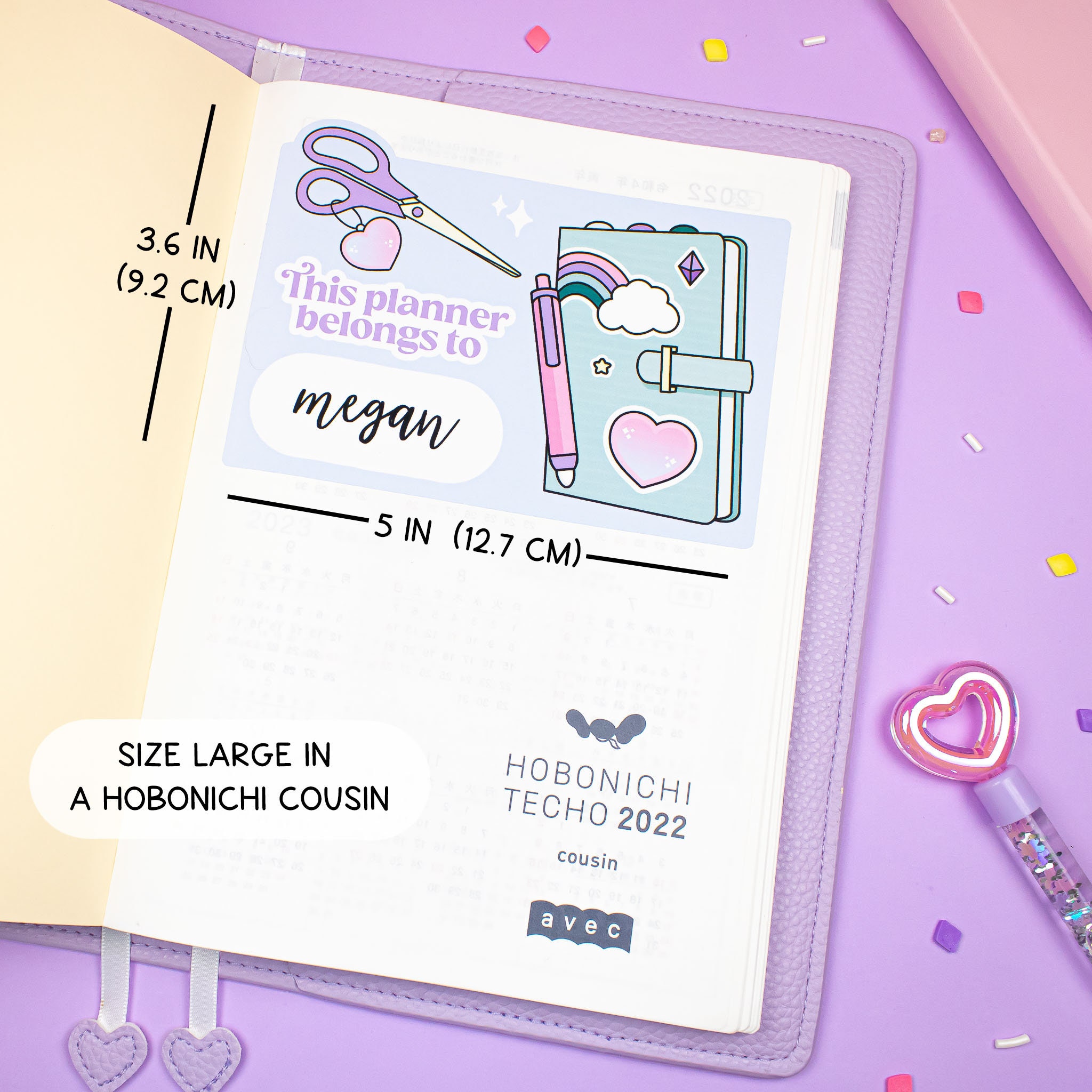 Custom Planner Label This Planner Belongs To Full Page - Etsy