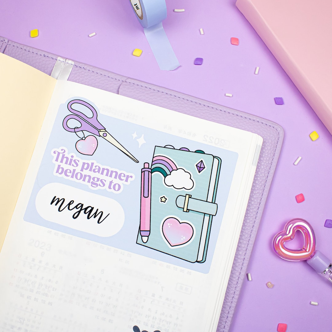 Custom Planner Label This Planner Belongs To, Full Page Sticker Planner ...