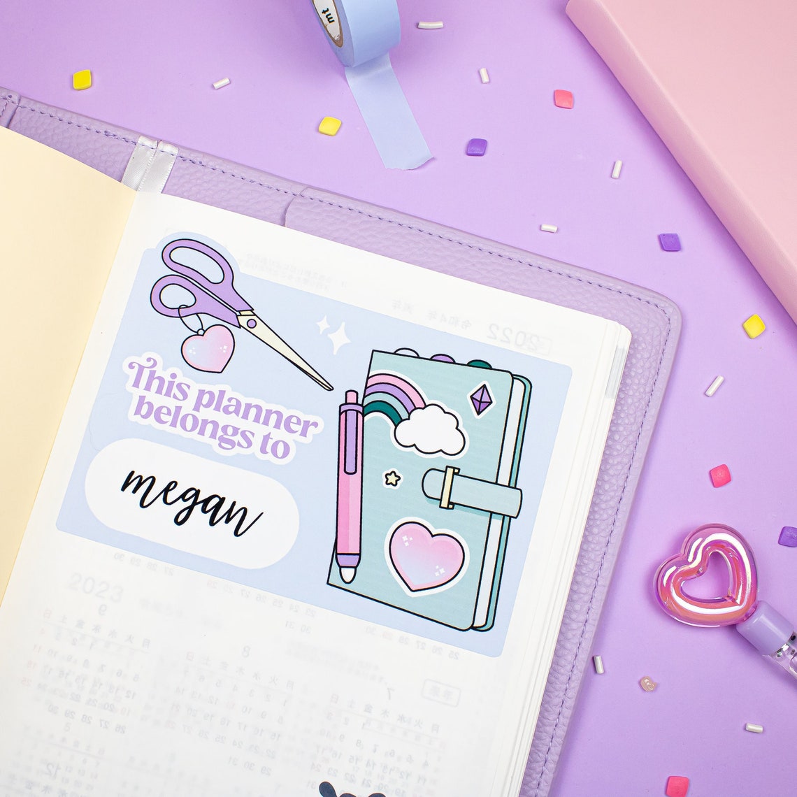 Custom Planner Label This Planner Belongs To, Full Page Sticker Planner ...