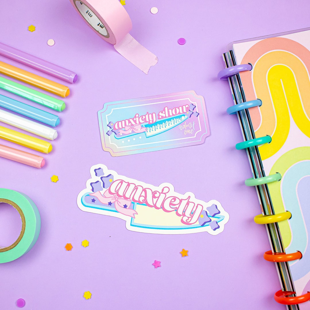 Planner Die Cut Aesthetic Pastel Goth Anxiety, Scrapbooking ...