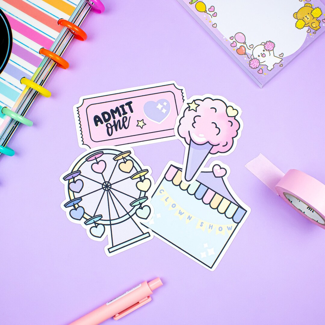 Planner Die Cut Pack Pastel Carnival, Scrapbooking Embellishment, Card ...