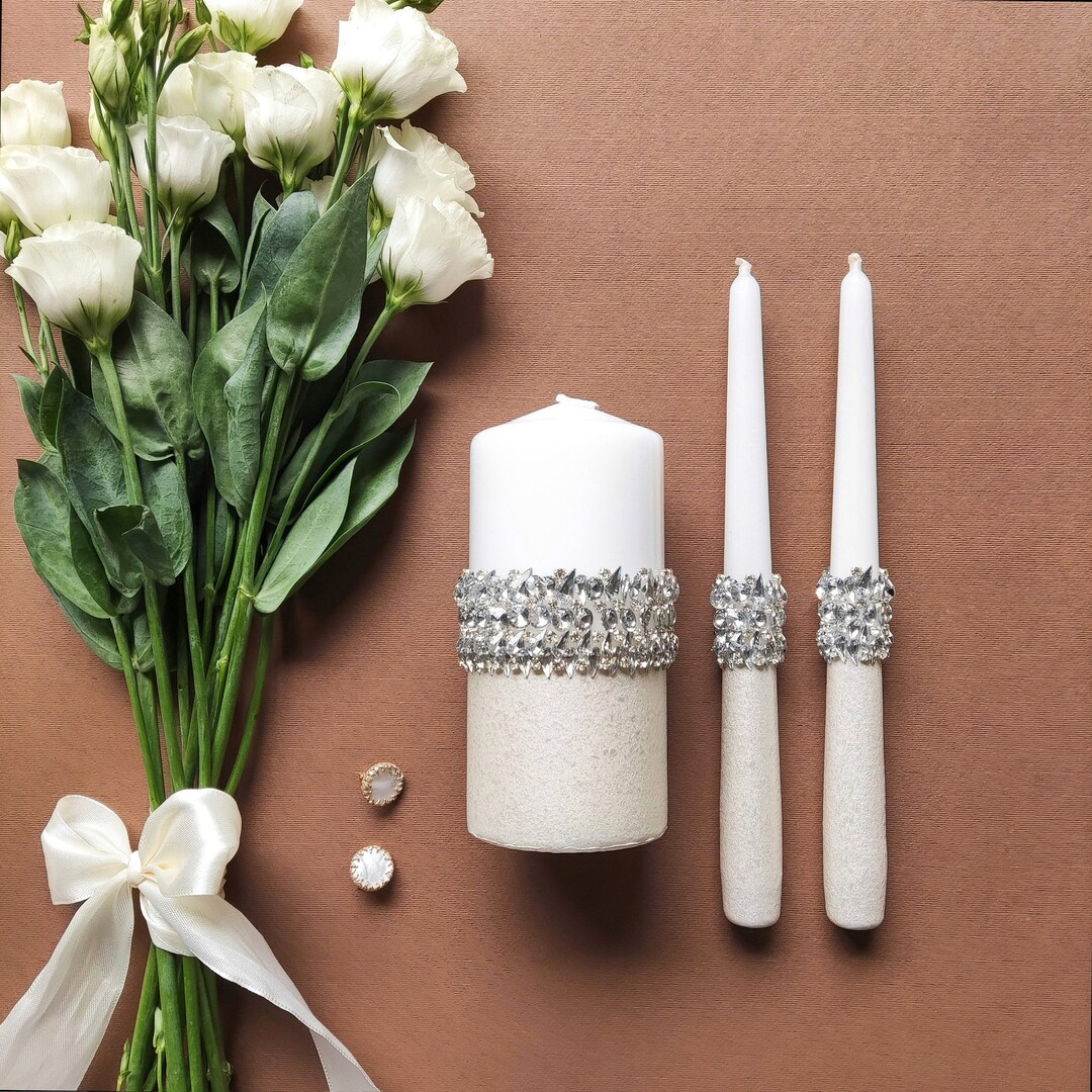 Personalized Unity Candle Set for Weddings - Custom Engraved Candles ...