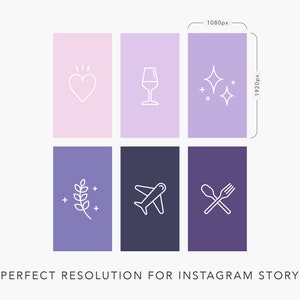 600 Instagram Story Highlight Icons | Purple | Minimal | Icons | Simple ...