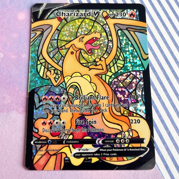 Charizard Stained Glass - Etsy