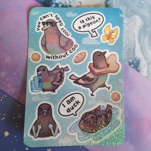 Sticker Sheet Pigeon / Pigeon Memes / Funny Pigeons / A5 - Etsy