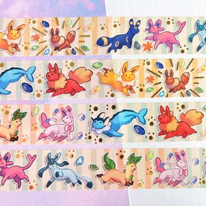 Pokémon Eeveelution Gold Foil Washi Tape 2cmx1000cm Umbreon, Espeon ...
