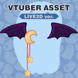 Vtuber Asset | Bat or Demon Wings Halloween | Live2d Version | Wings ...